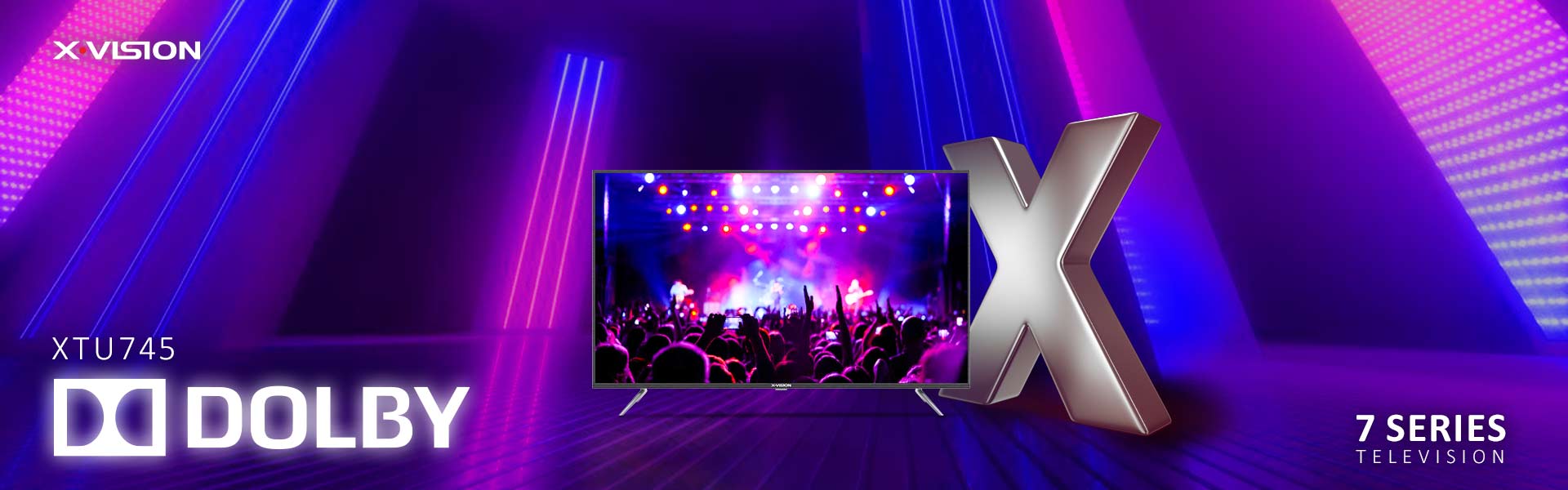 تلویزیون UHD 4K هوشمند ایکس‌ویژن سری 7 مدل XTU745 - ایکس ویژن